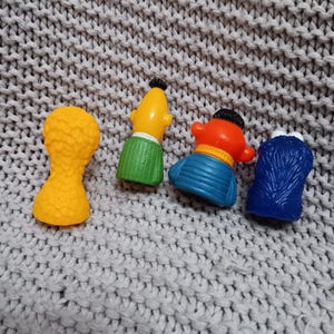 Vintage Sesame Street Muppets Hard Plastic Figurines - Big Bird, Cookie ...