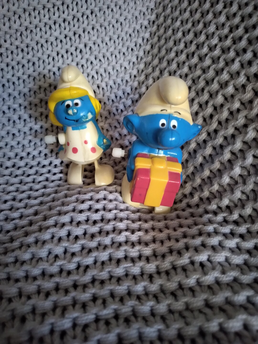 Pair of Vintage Wind up Smurfs Jokey and Smurfette C. 1981 Peyo - Etsy