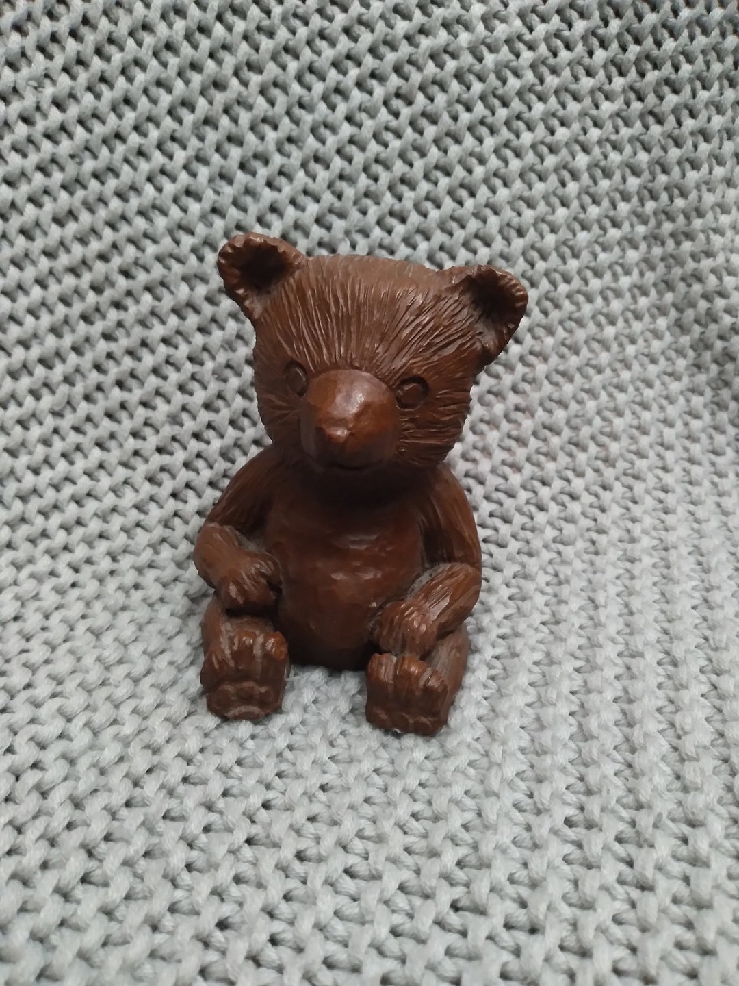 Vintage Red Mill MFG Hand Carved Sitting Teddy Bear C. 1986 - Etsy