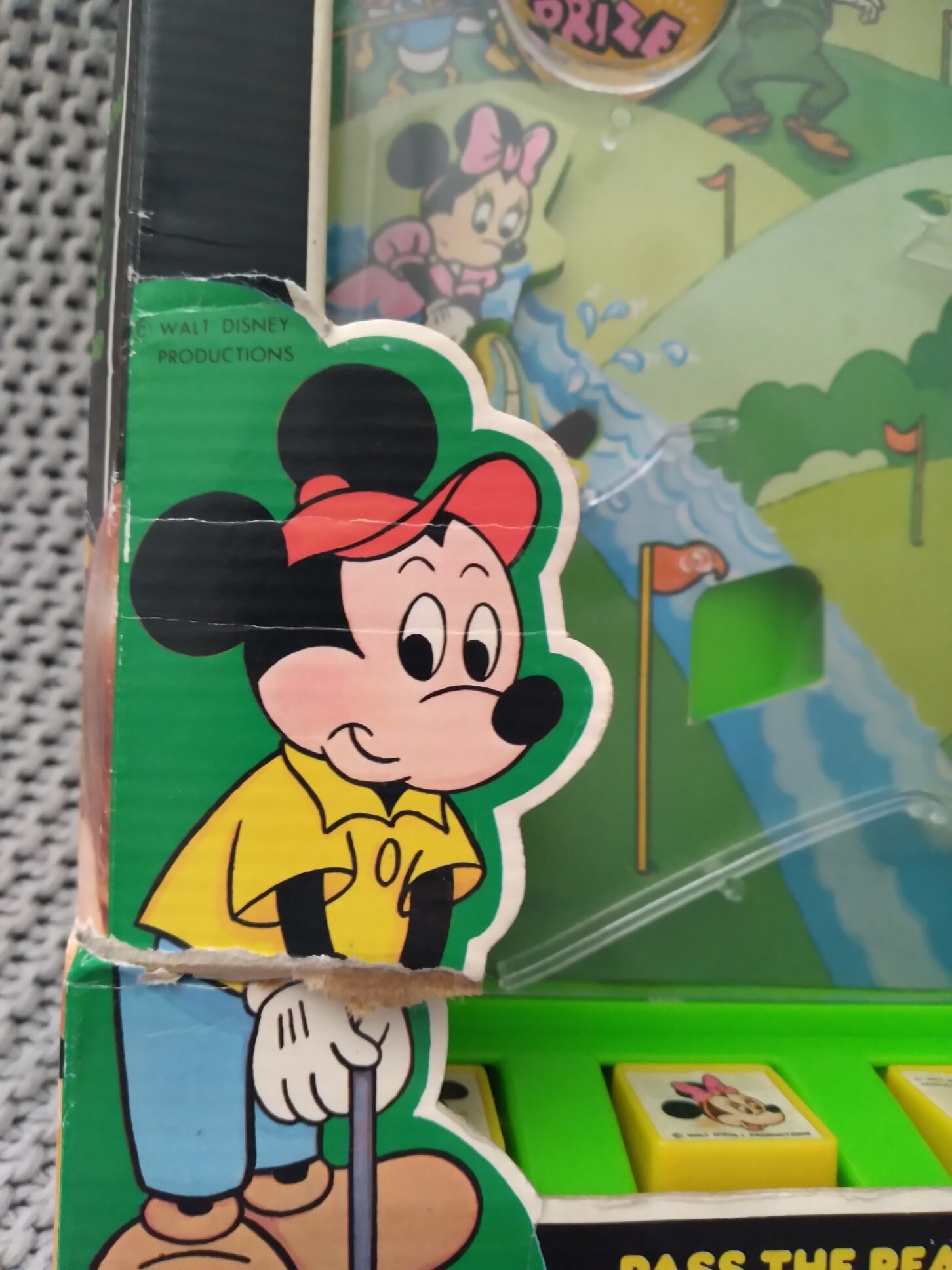 NRFB Vintage Walt Disney's Mickey Mouse Peanut Putter Golf Pinball Toy ...