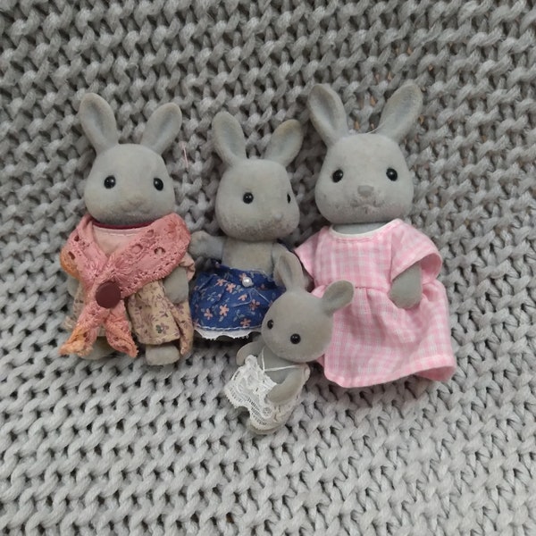 Sylvanian Family Babblebrook Gray Rabbit - Etsy