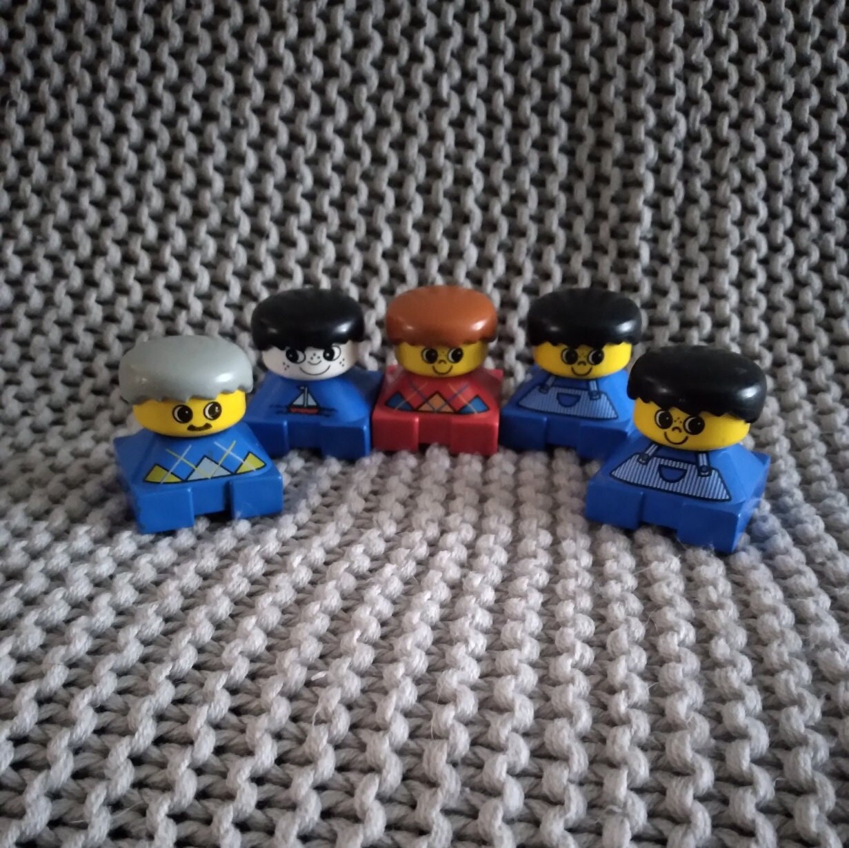 Lot of 5 Vintage Lego Duplo Block People Toddler Sized - Etsy