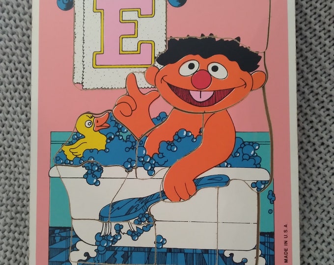 Vintage Playskool Sesame Street Puzzle: Ernie's Bath, 1979 CTW - Etsy