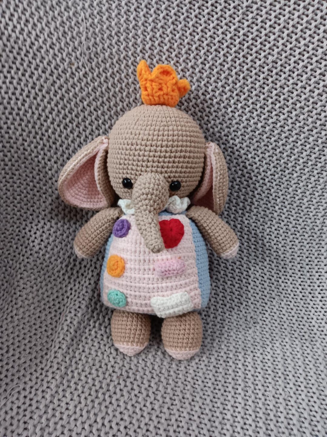 It Takes Two Hand Crocheted Cutie the Elephant 10 Inch Plush - Etsy