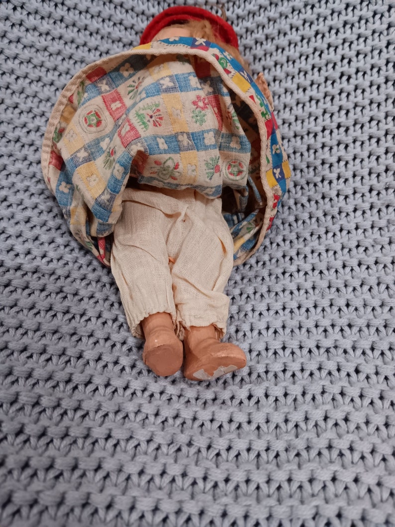 Antique 9" Tall "patsyette" Articulated Composition Doll in Folk ...