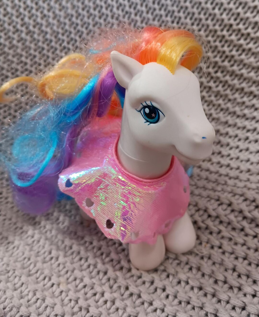 Vintage MLP My Little Pony G3 Daffidazey Rainbow Haired White Pony ...
