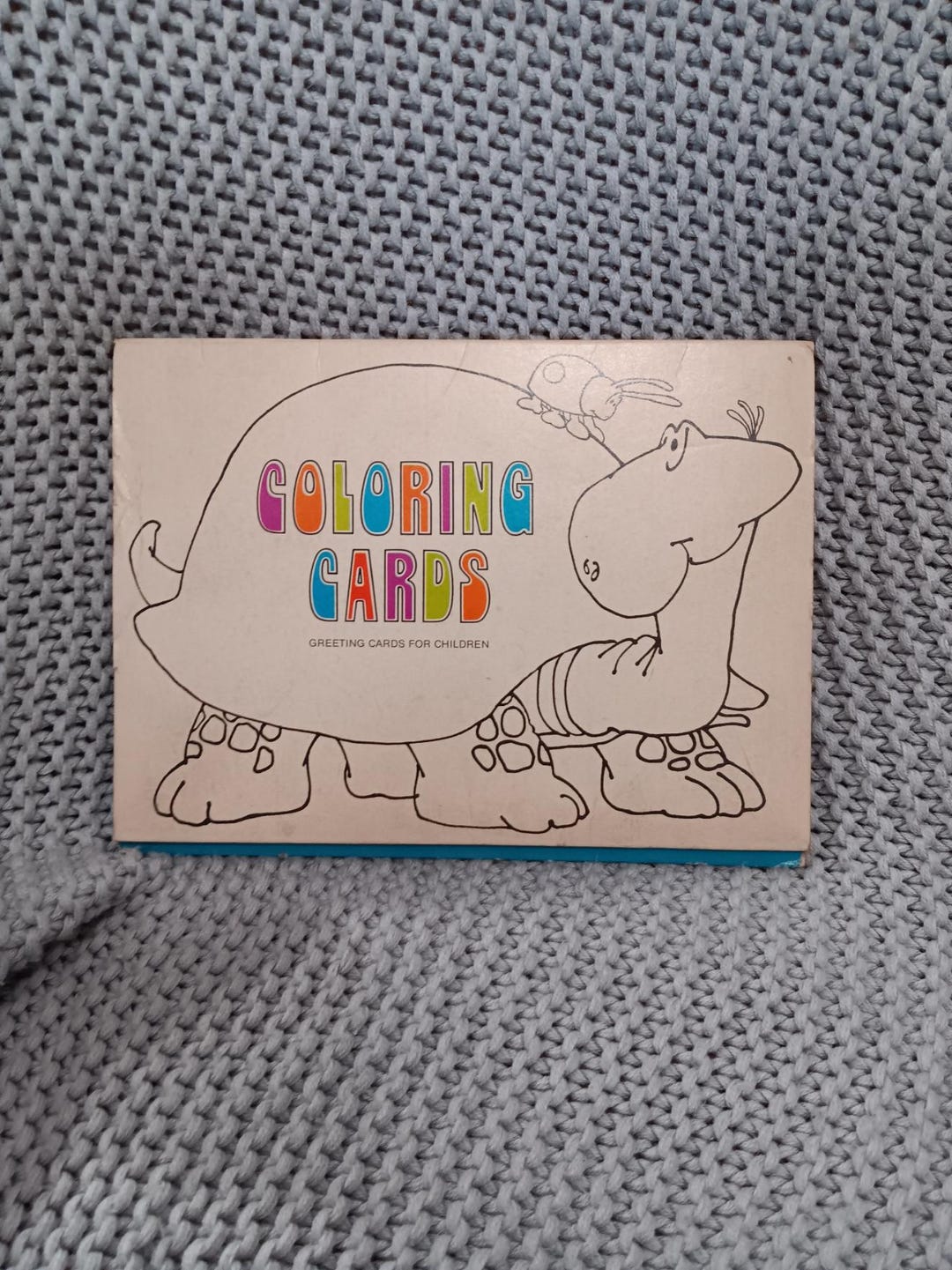 Vintage Kids Animal Design Coloring Cards Set by Currant - Etsy