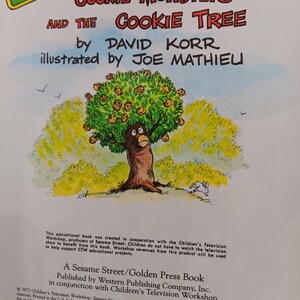 Little Golden Book Sesame Street's Cookie Monster and the Cookie Tree C ...