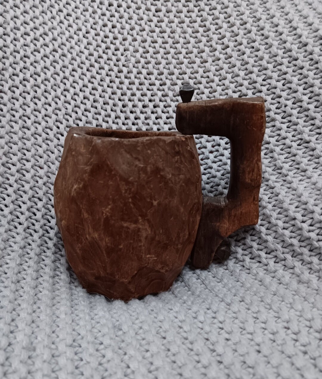 Vintage Lobeco Handmade Primitive Medieval Style Wooden Carved Cup Made ...