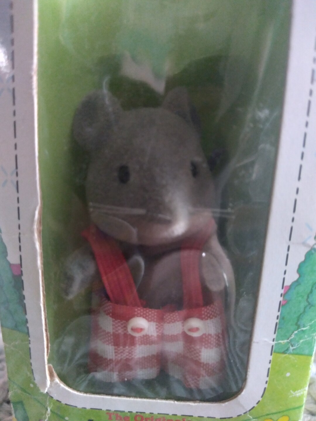 NRFB Vintage TOMY Sylvanian Family Lester Thistlethorn Gray Mouse C ...