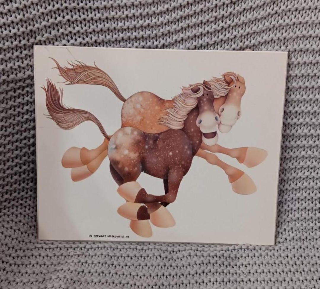 Vintage Stewart Moskowitz Mounted Art Print - Appaloosa Running Horses ...