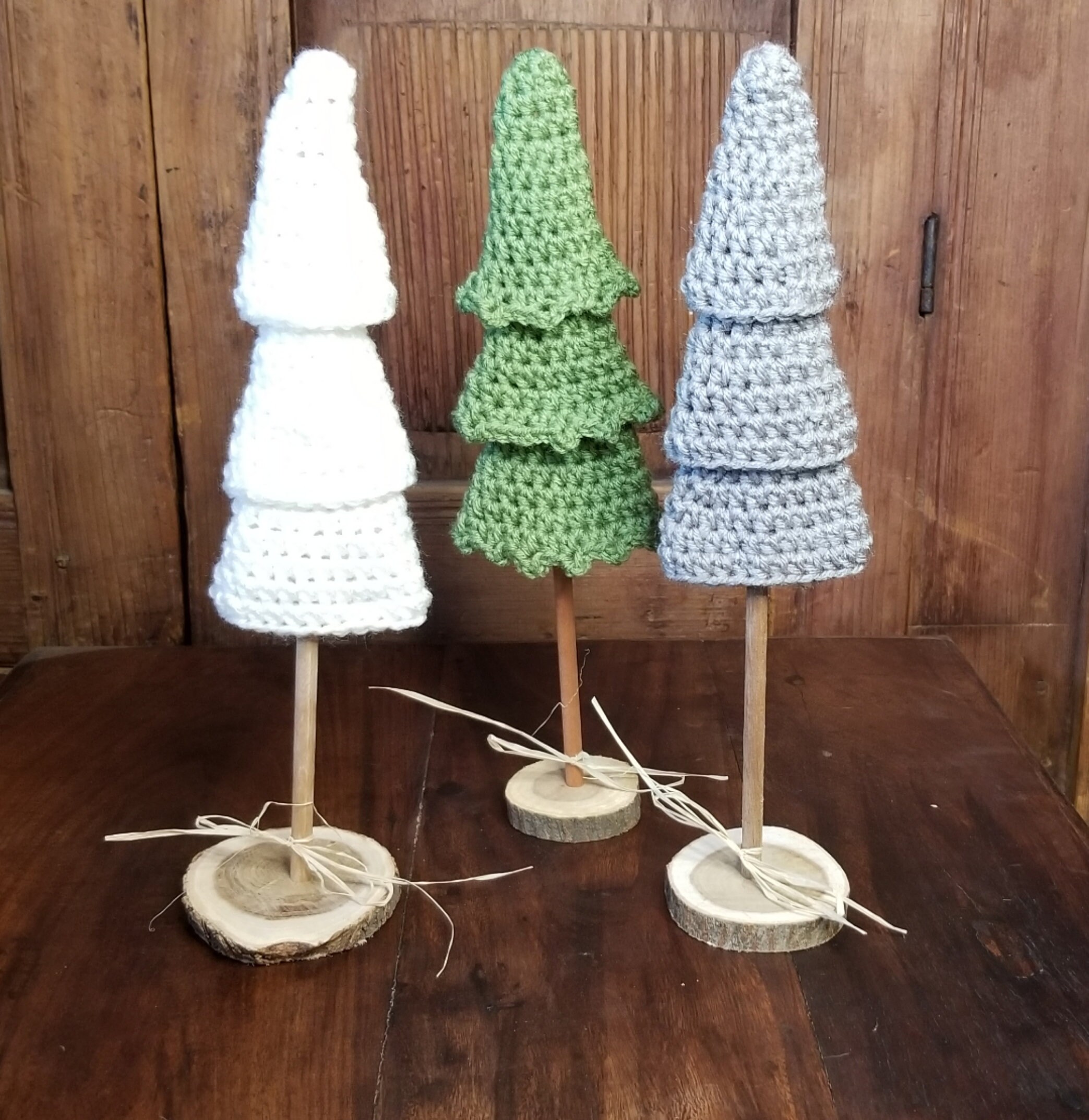 Rustic Crochet Christmas Tree, Farmhouse Crochet Christmas Tree - Etsy