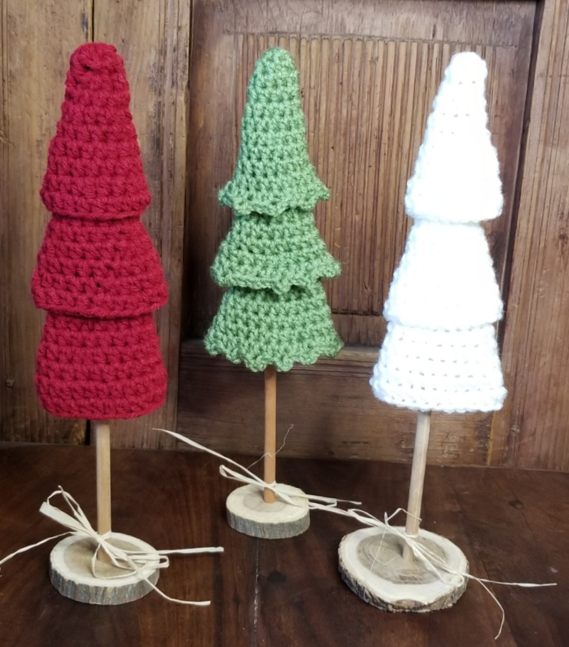 Rustic Crochet Christmas Tree, Farmhouse Crochet Christmas Tree - Etsy