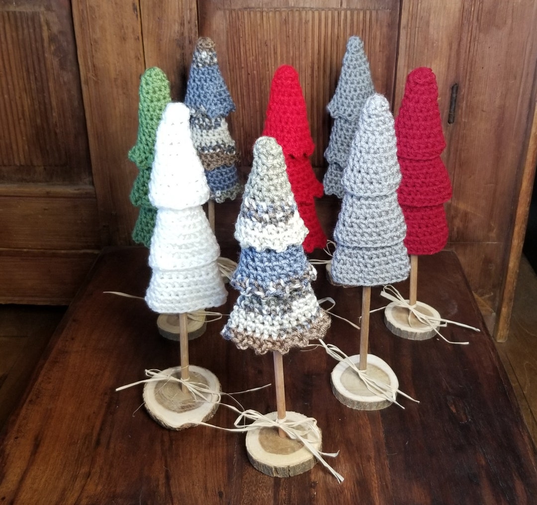 Rustic Crochet Christmas Tree, Farmhouse Crochet Christmas Tree - Etsy