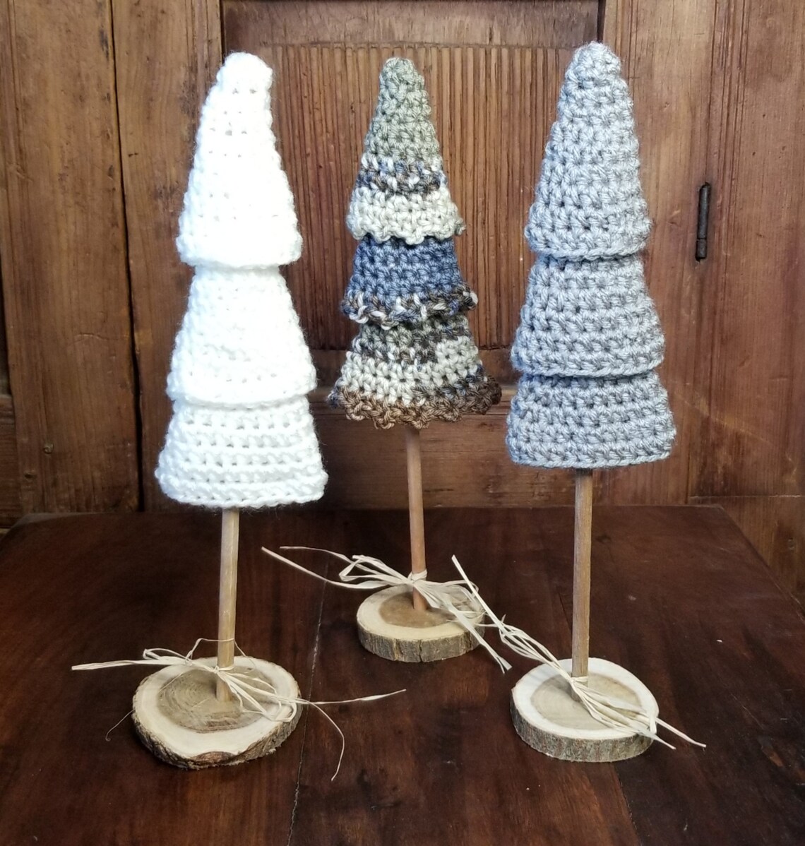 Rustic Crochet Christmas Tree Farmhouse Crochet Christmas - Etsy