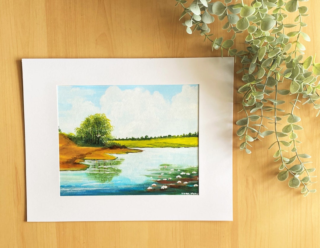 Painting Original Landscape Paper Print Art - Etsy