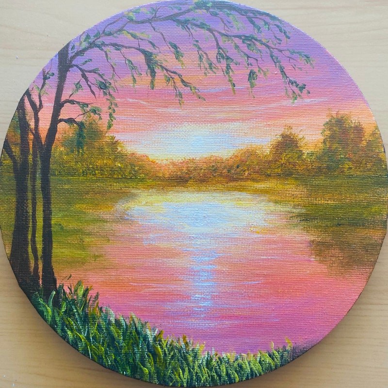 Round Canvas Art - Etsy Australia