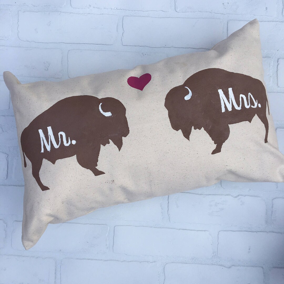 Buffalo Pillow, Wedding Gift, Buffalo Rectangle Pillow,bridal Shower ...