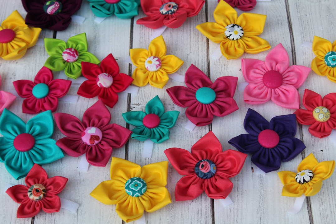 Pet Flower Accessories Dog Bows Dog Collar Flowers Interchangeable Pet ...