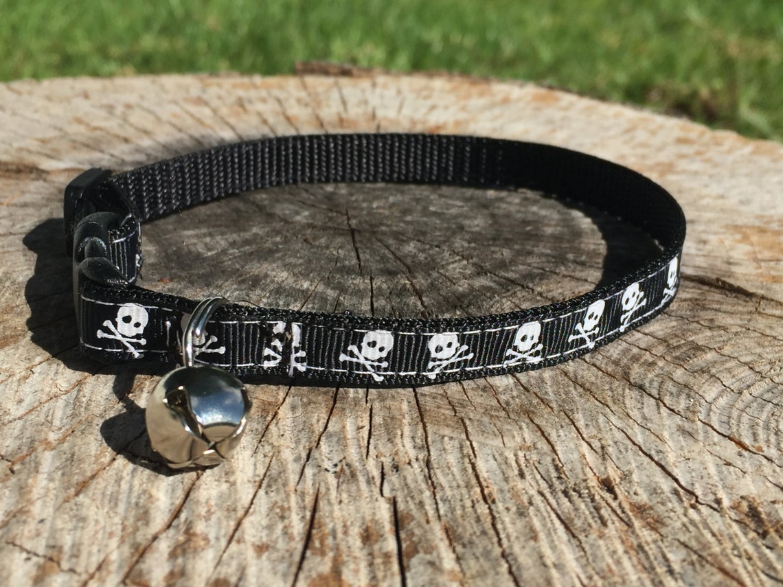 Skull Cat Collars - Nautical Cat Collar - Skull Cat Harness - Pirate ...