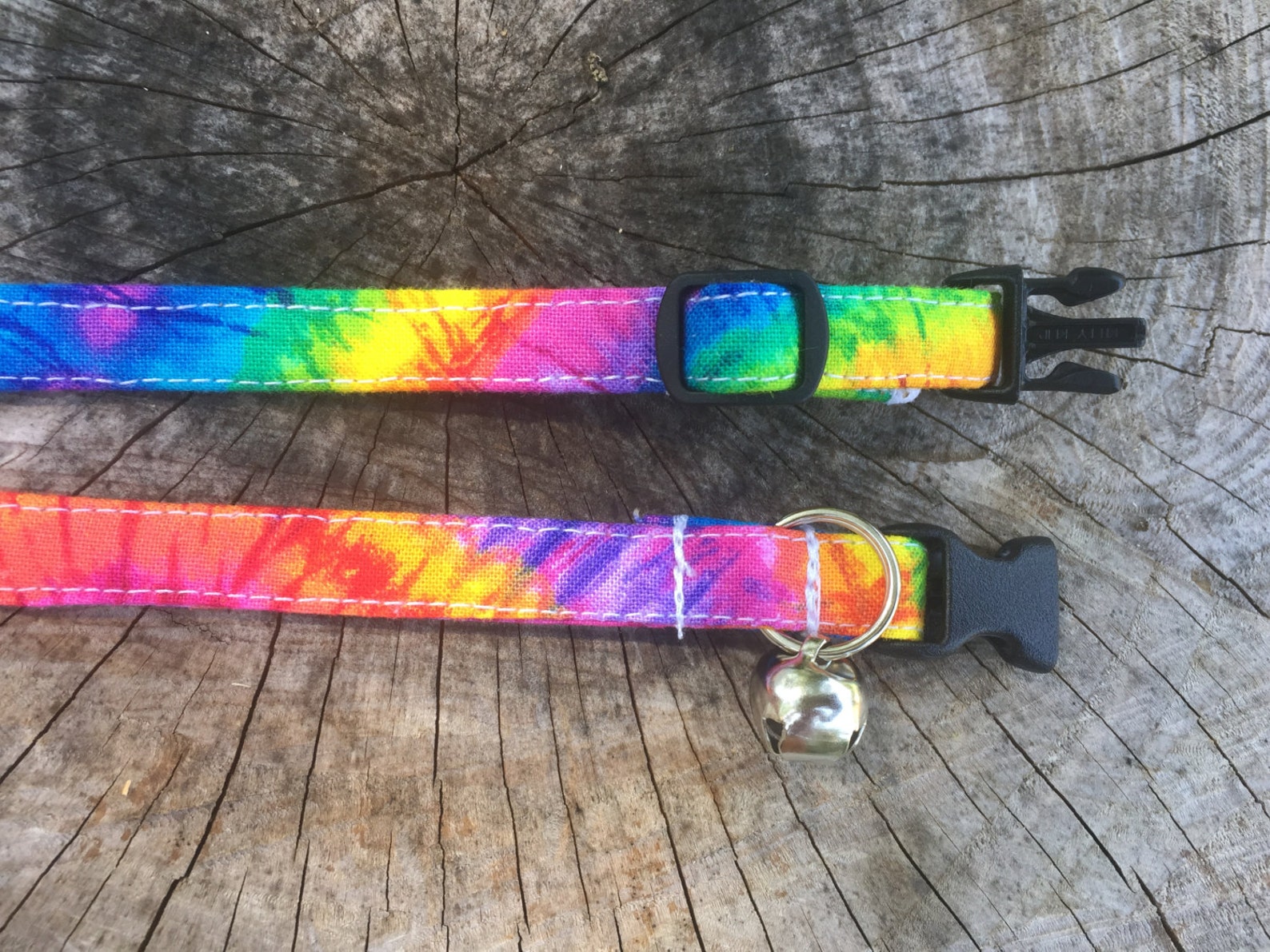 Tie Dye Cat Collar 70s Cat Collar Tie Dye XS Dog Collar - Etsy