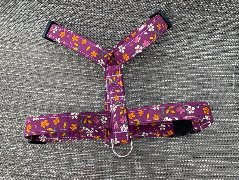 Purple Floral Dog Harness Girl Dog Harness Cute Dog | Etsy
