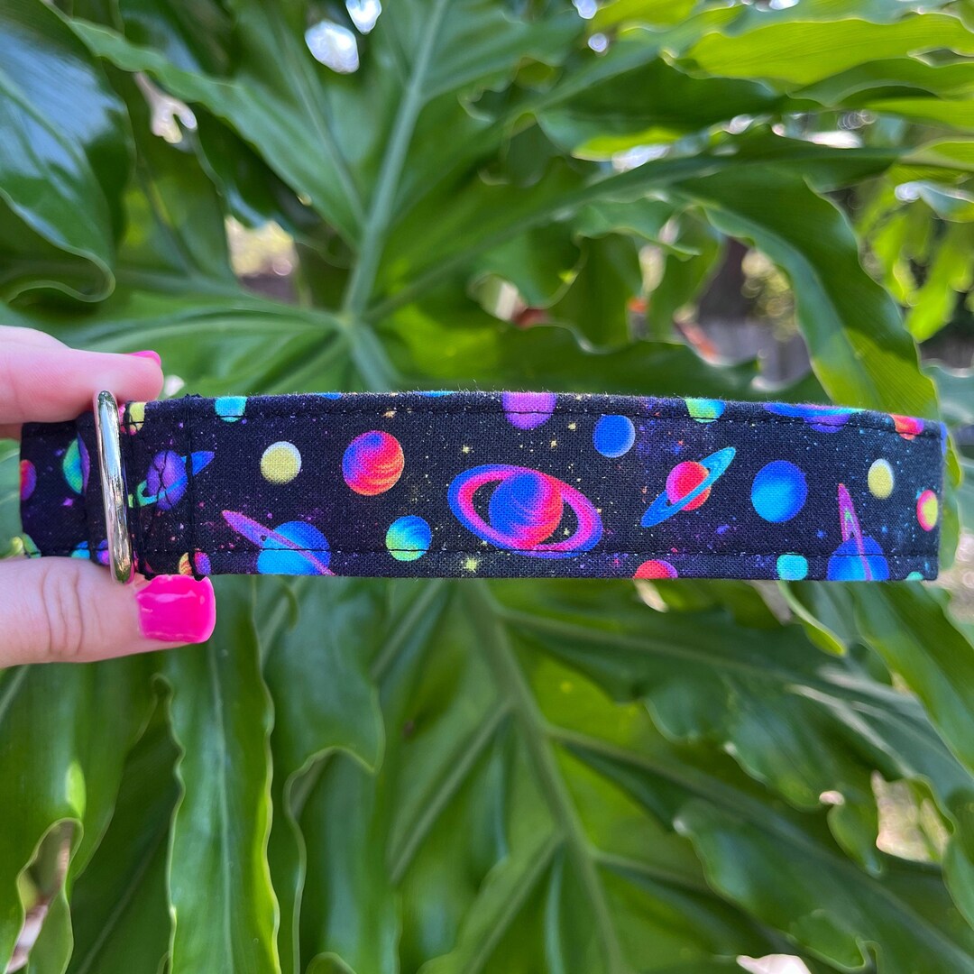 Planet Dog Collar - Outer Space Dog Collar - Personalized Dog Collar ...