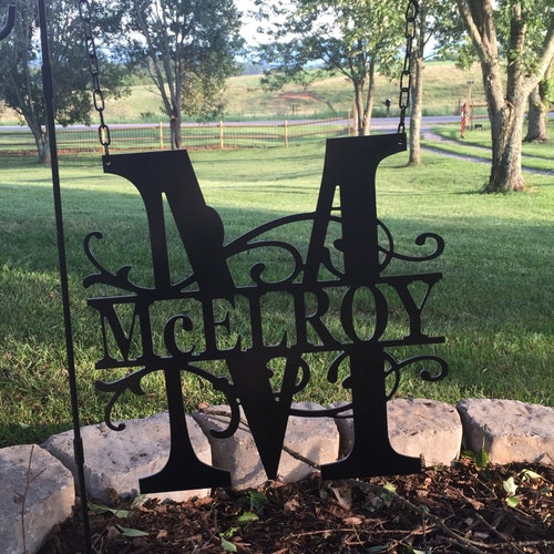 Custom Last Name Garden Flag Last Name Sign for Wall | Etsy