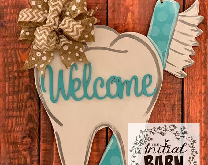 Dentist Welcome With Toothbrush Door Hanger - Etsy