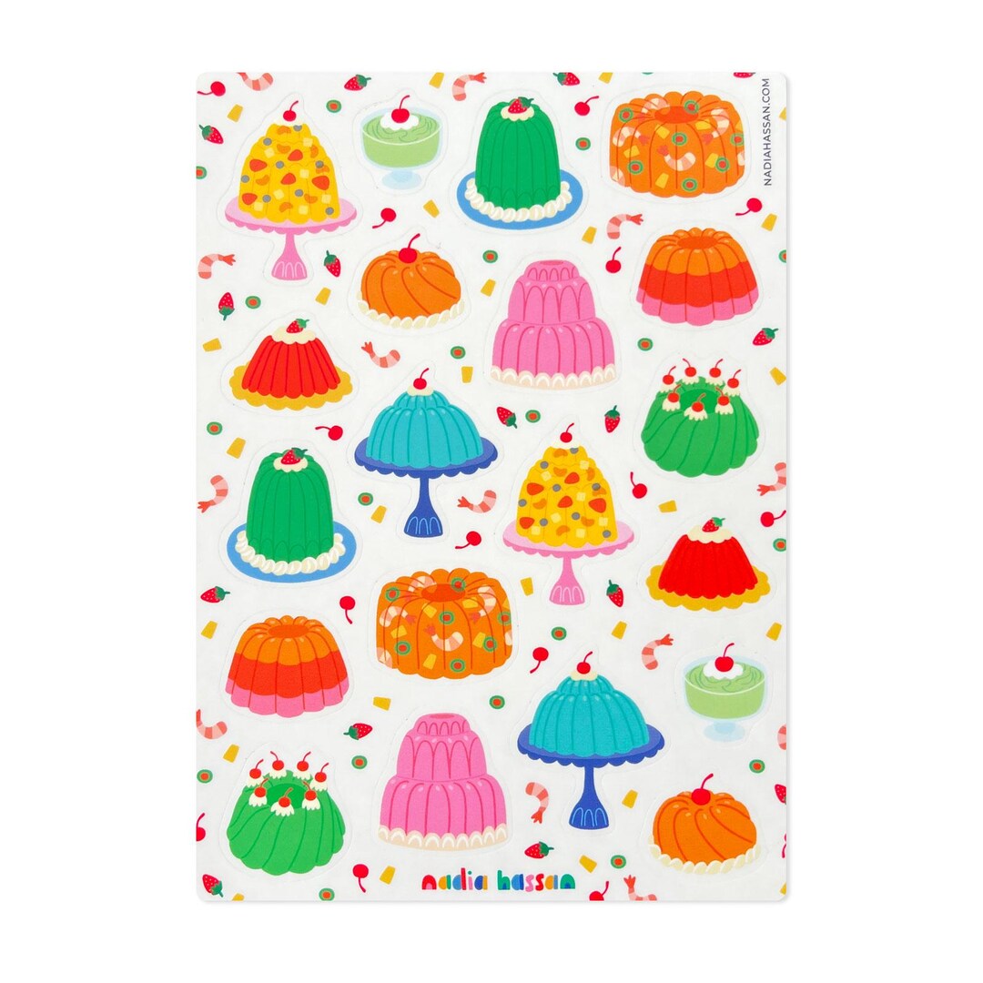 Hello Jello 5x7 Sticker Sheet - Etsy