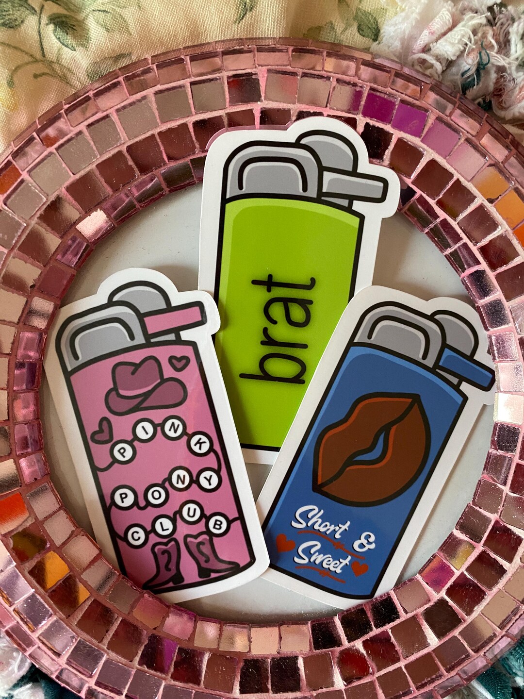 Pop Girlies Lighter Stickers - Chappell Roan, Sabrina Carpenter, Charli ...