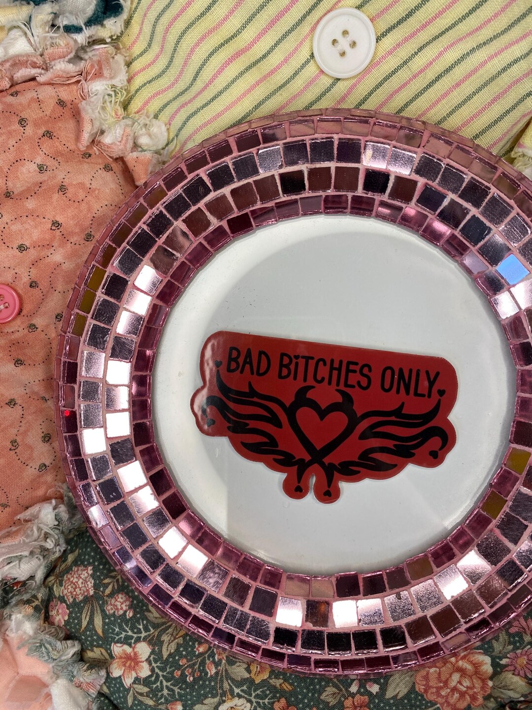Tramp Stamp Tattoo Sticker Bad Girls Only Decal Dark Red, Hyper ...