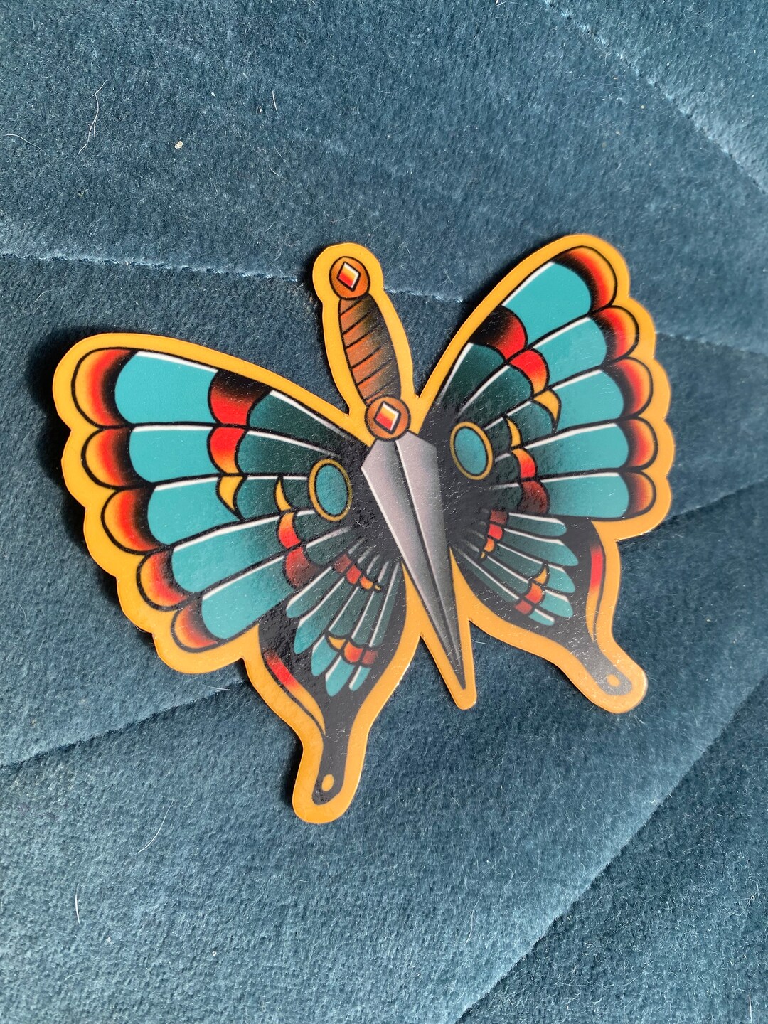 Butterfly Knife Sticker - Etsy