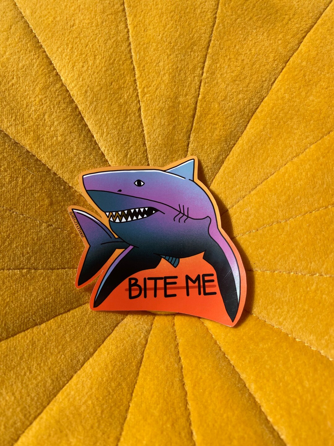 Shark bite Me Sticker - Etsy