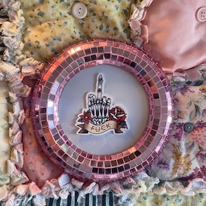 Skeleton Sticker Hand Flipping the Bird With Saying American ...