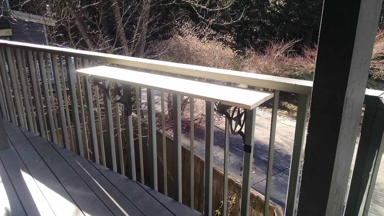 Kulshan DIY Balcony Railing Table Bracket Set for Deck Bars - Etsy Canada