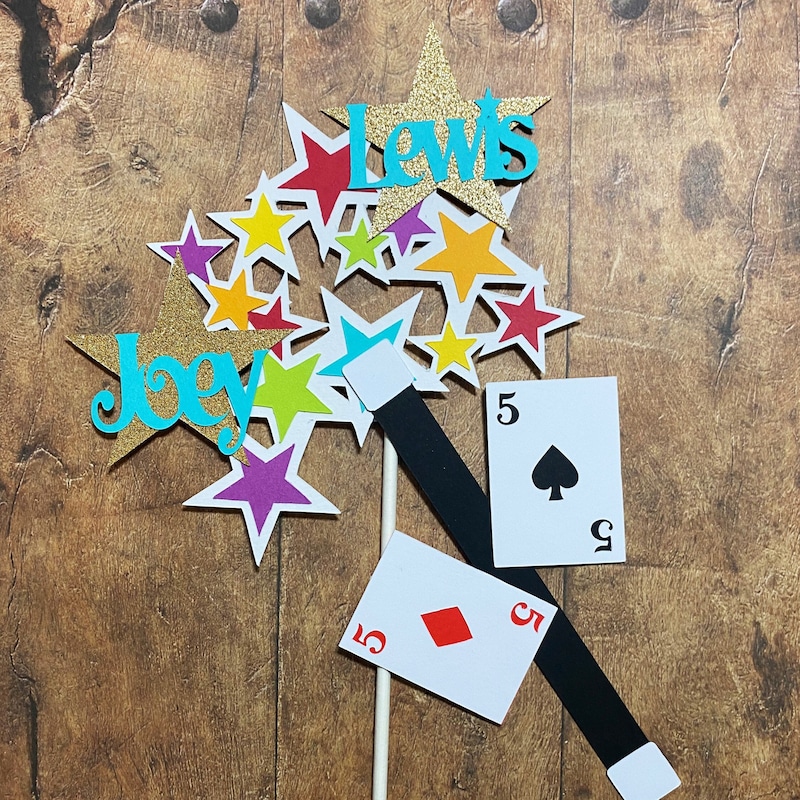 Playing Card Cake Topper - Etsy