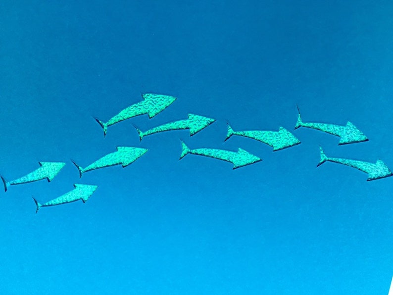 Handmade Papercut Fish Card With Iridescent Finish for Any - Etsy UK