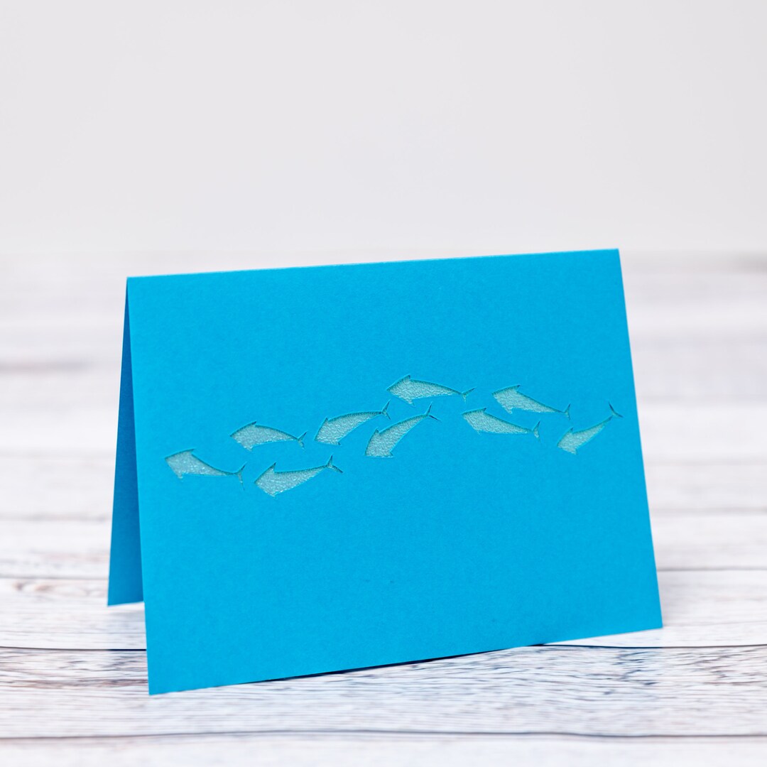 Handmade Papercut Fish Card With Iridescent Finish for Any Occasion ...