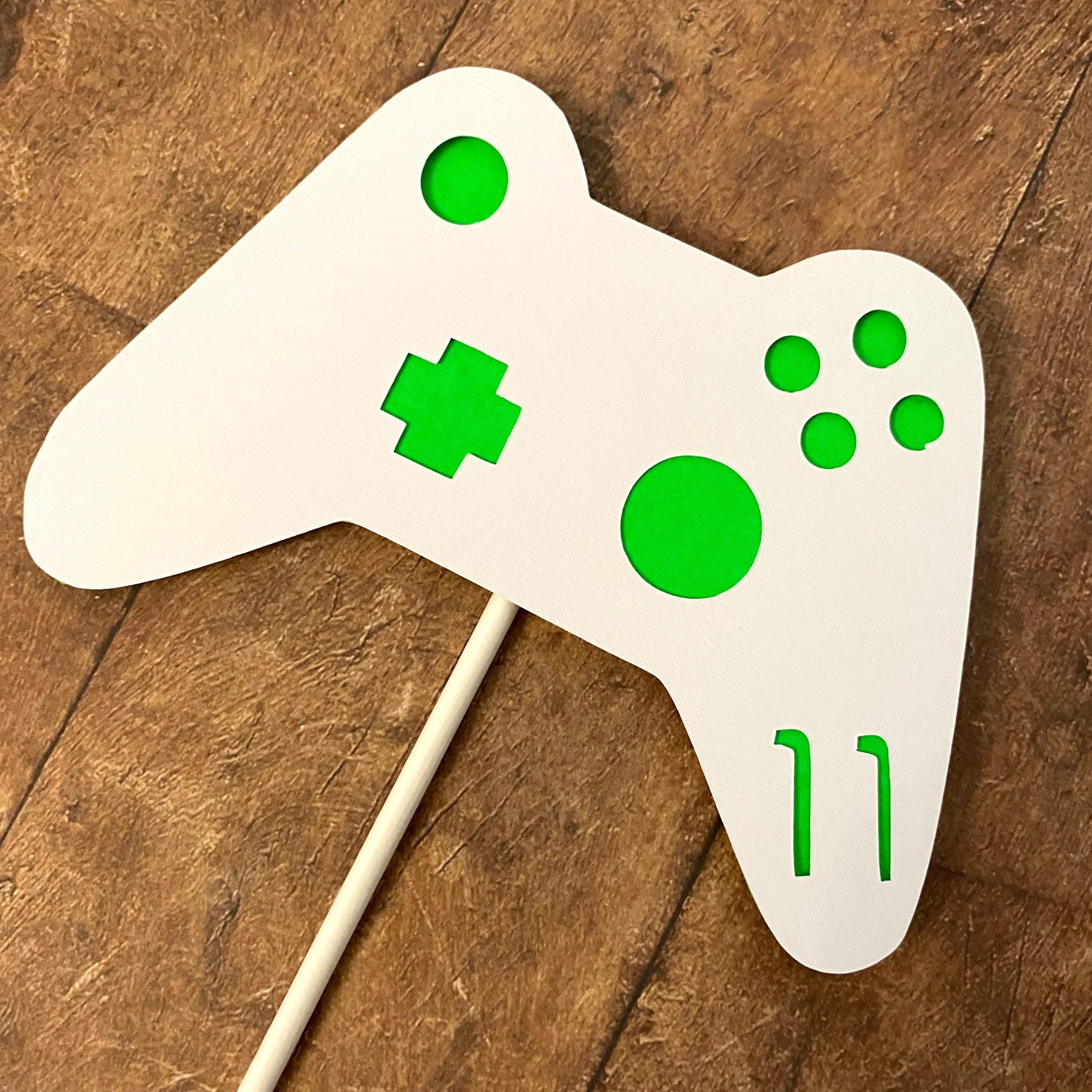 Gamer Cake Topper Personalised With Their Age and Initials - Etsy