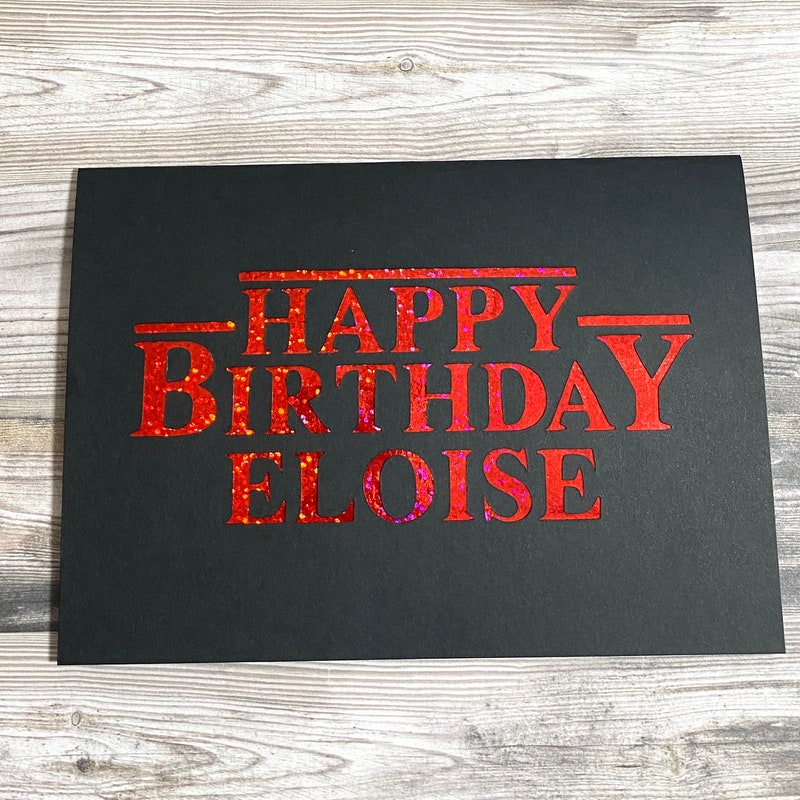 Strangers Things Birthday Card - Etsy