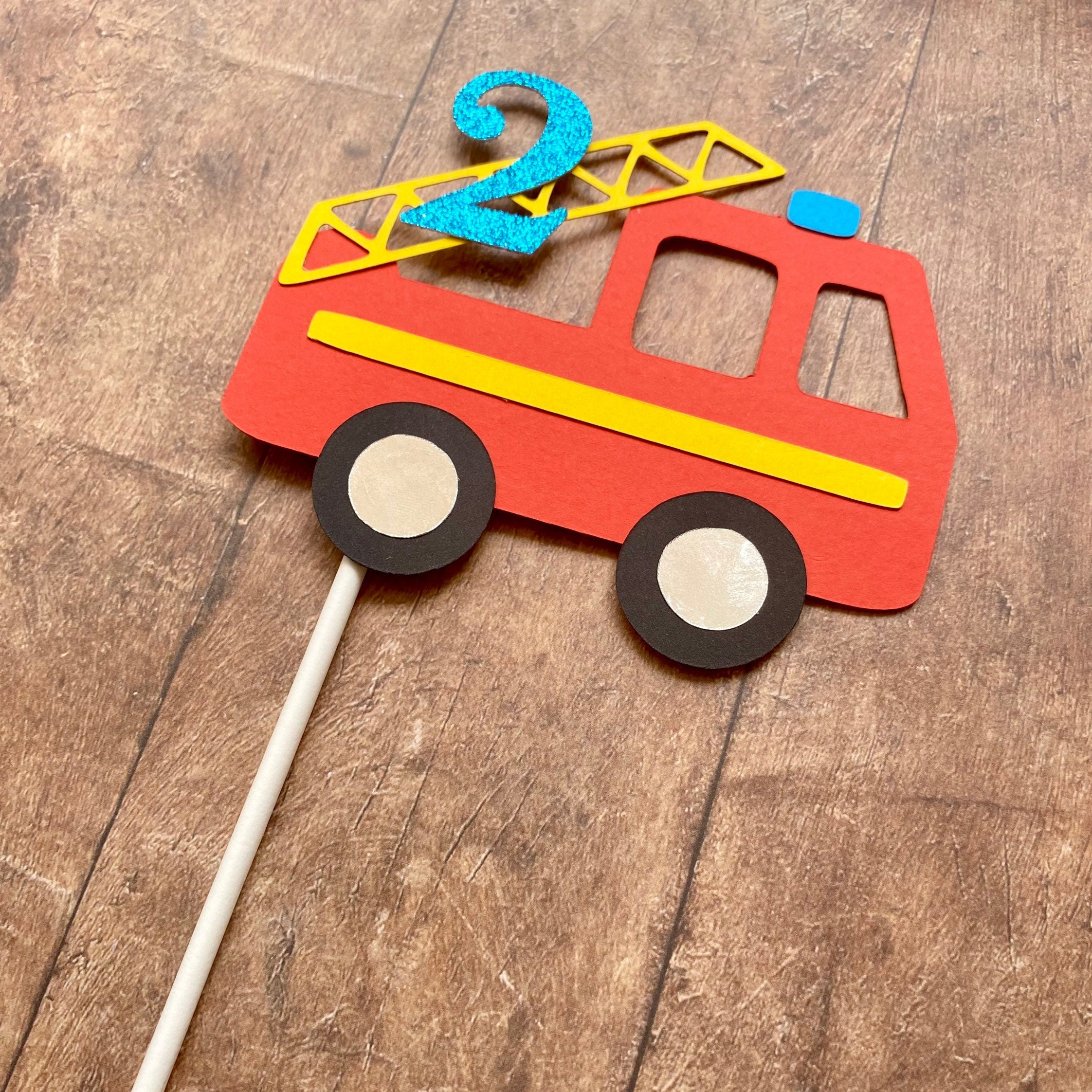 Fire Engine Cake Topper Fire Truck Cake Decoration Can Be | Etsy UK