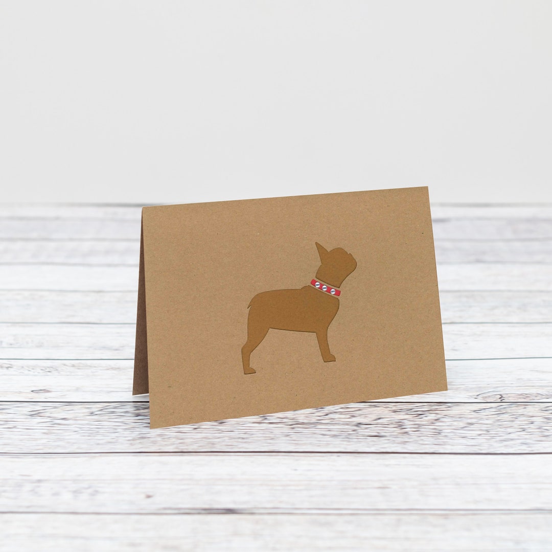 Personalised French Bulldog Papercut Card Handmade to Order and Blank ...