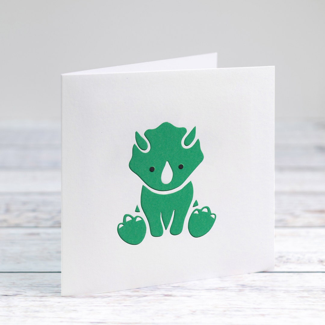 Personalised Baby Dinosaur Card for Birthday- Baby Shower- Newborn Baby ...