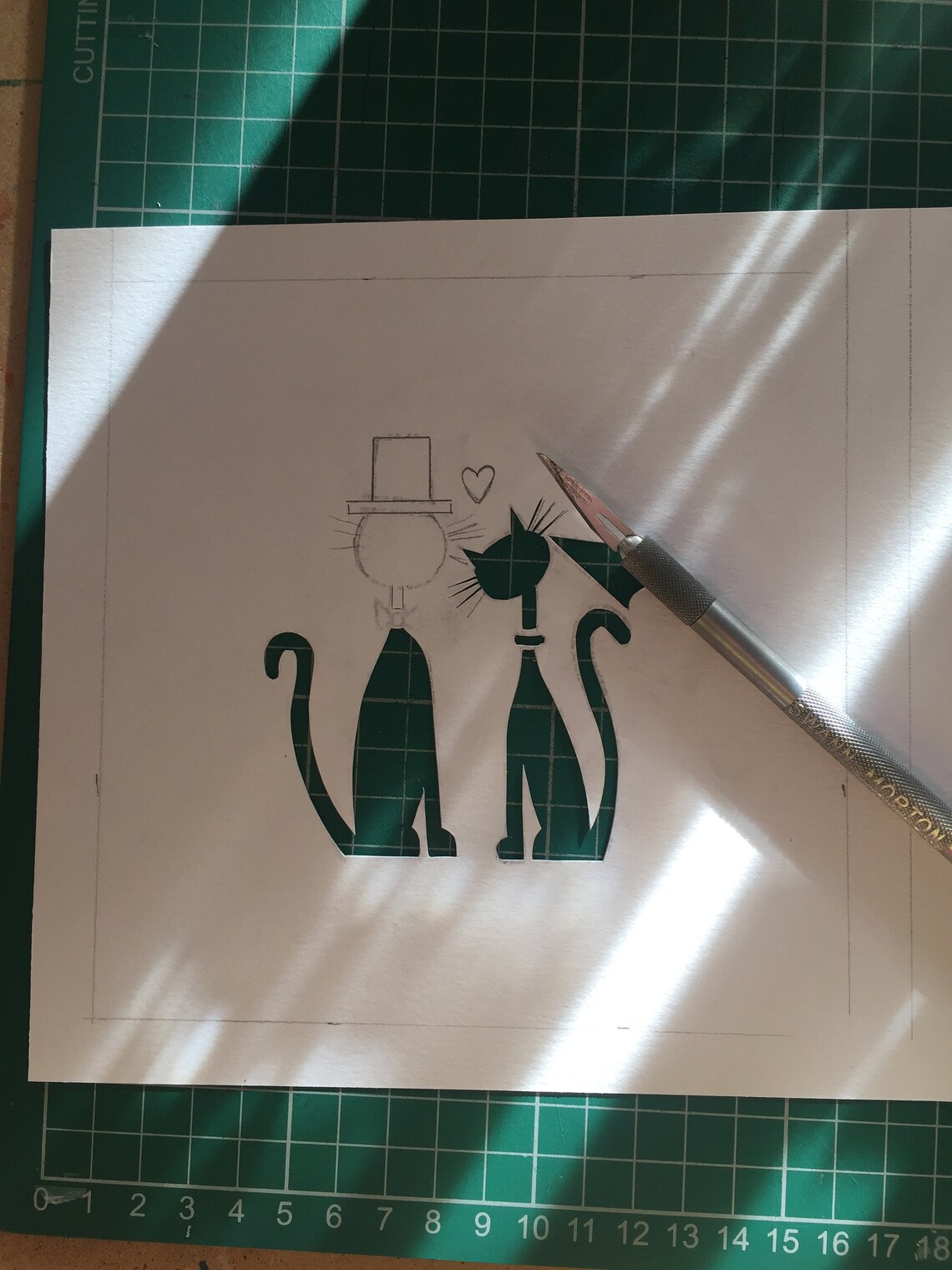 Personalized Papercut Cat Wedding Card, Bride and Groom - Etsy UK