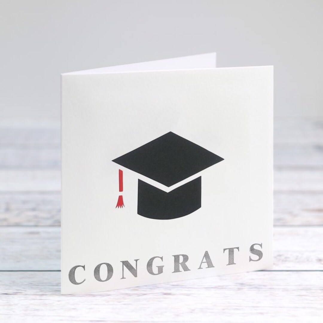 Graduation Congrats Card, Papercut Graduation Cap - Etsy