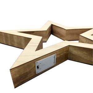 Wooden Star Light with 30 LED Warm Glow Lights for Home or | Etsy