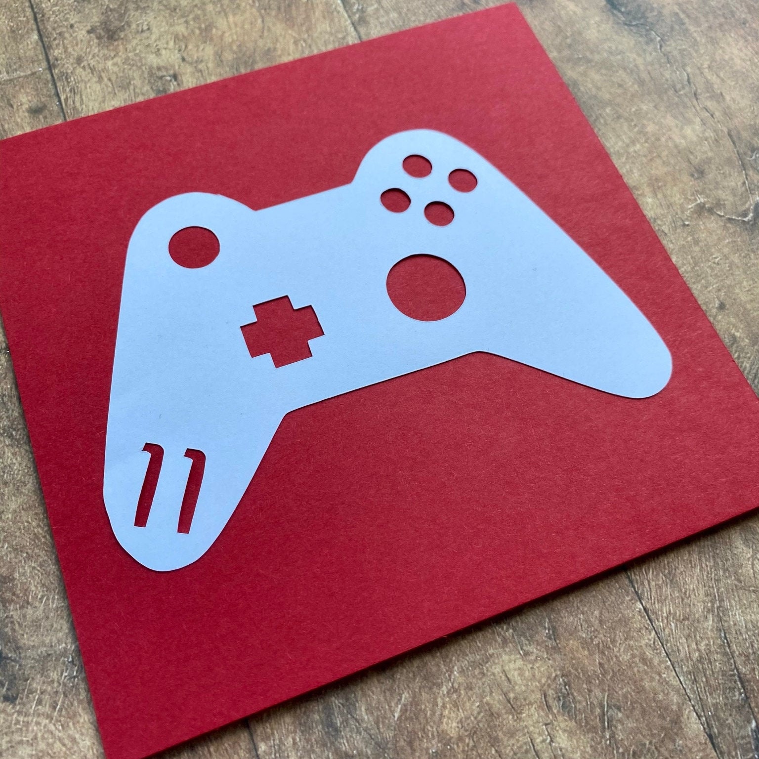 Buy Computer Game Controller Birthday Card With Their Age and Initials ...