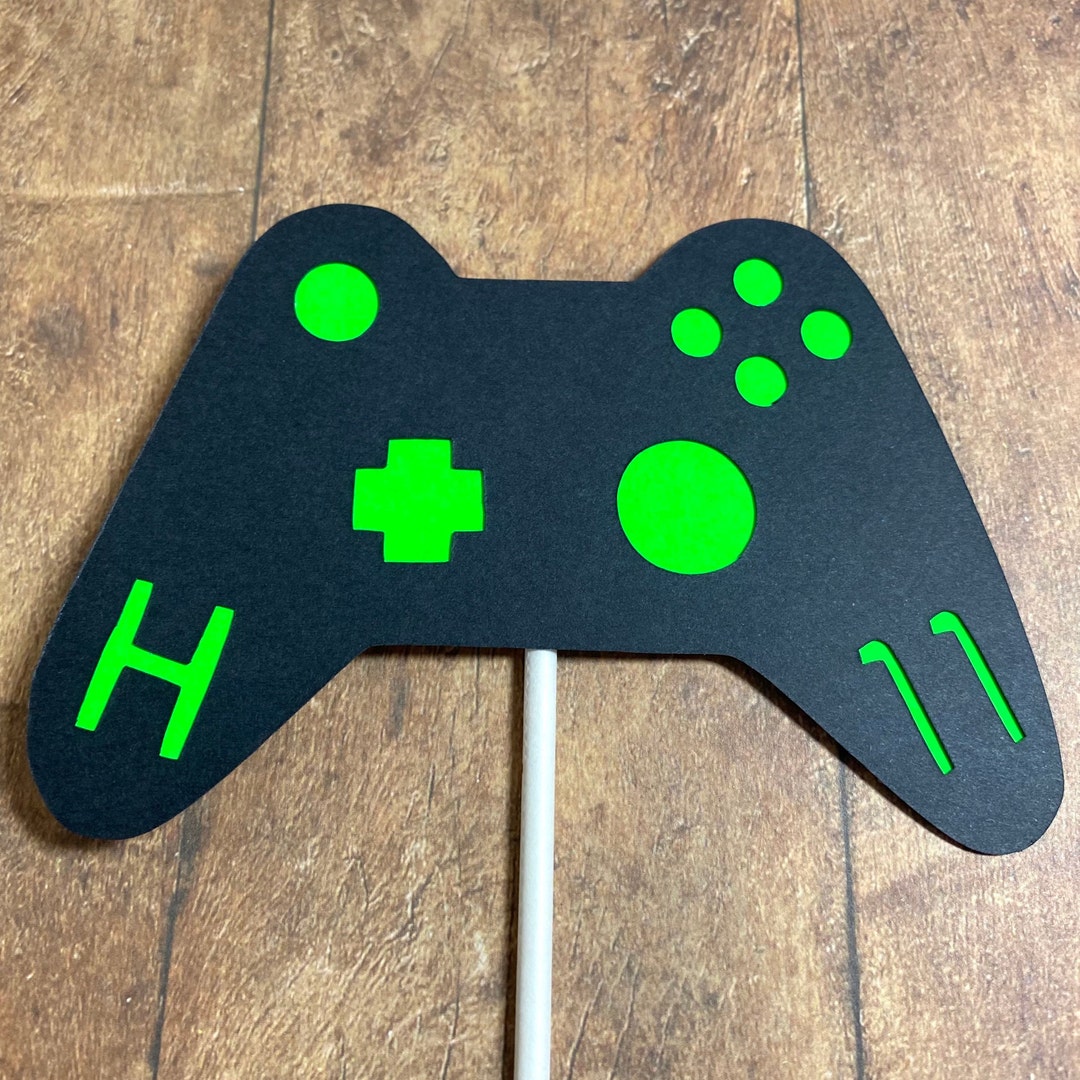 Gamer Cake Topper Personalised With Their Age and Initials- Gamer Party ...