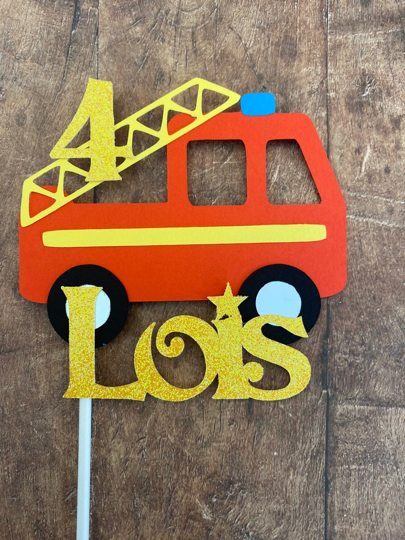 Fire Engine Cake Topper Fire Truck Cake Decoration Can Be - Etsy UK